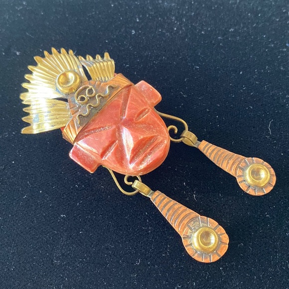 Mexico | Jewelry | Vintage Mexico Aztec Mayan Pin Brooches Pendant ...